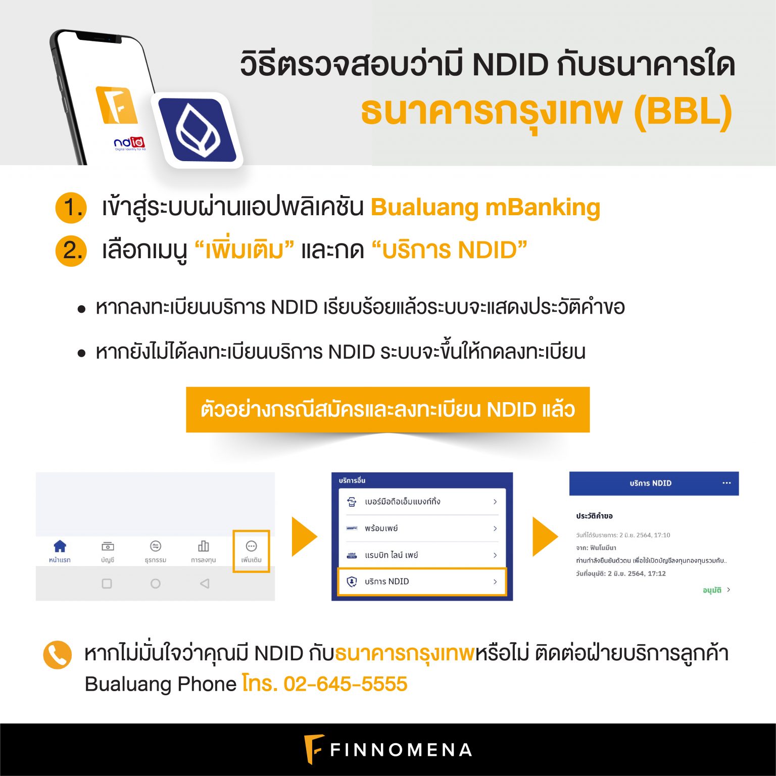 วิธีตรวจสอบว่ามี NDID กับธนาคารใด - Finnomena