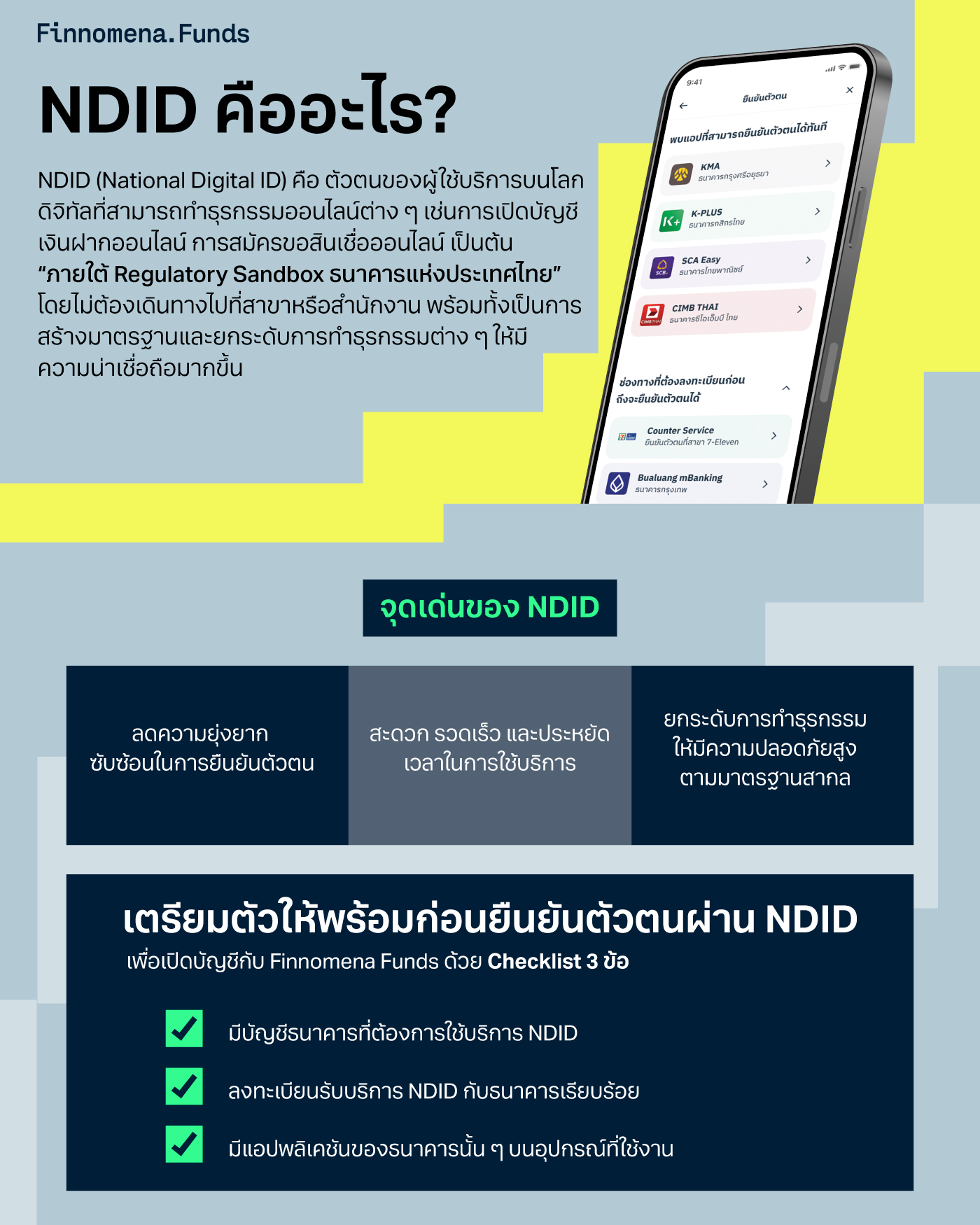 ทำความรู้จักกับ NDID พร้อมสอนวิธียืนยันตัวตนเพื่อเปิดบัญชีกับ Finnomena Funds - Finnomena