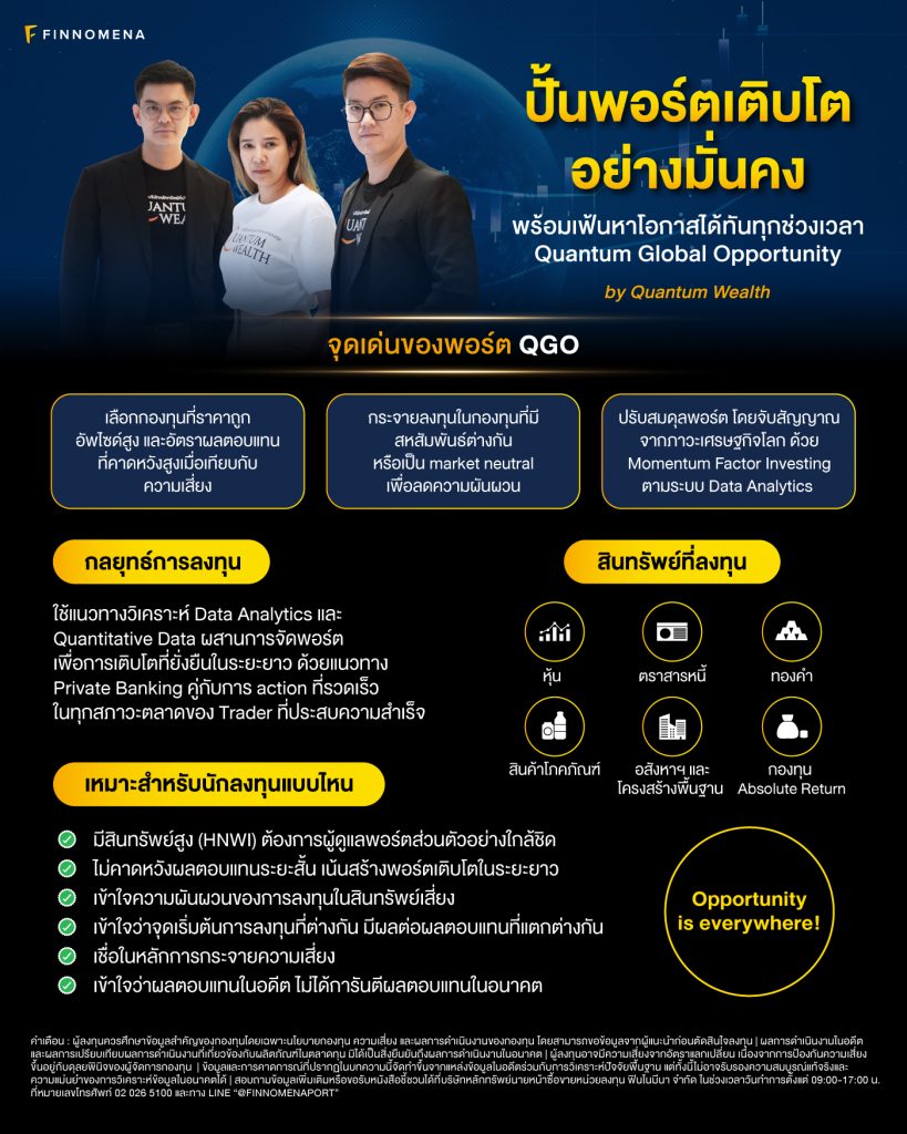 ปั้นพอร์ตเติบโตอย่างมั่นคง พร้อมเฟ้นหาโอกาสในทุกช่วงเวลา กับ Quantum ...