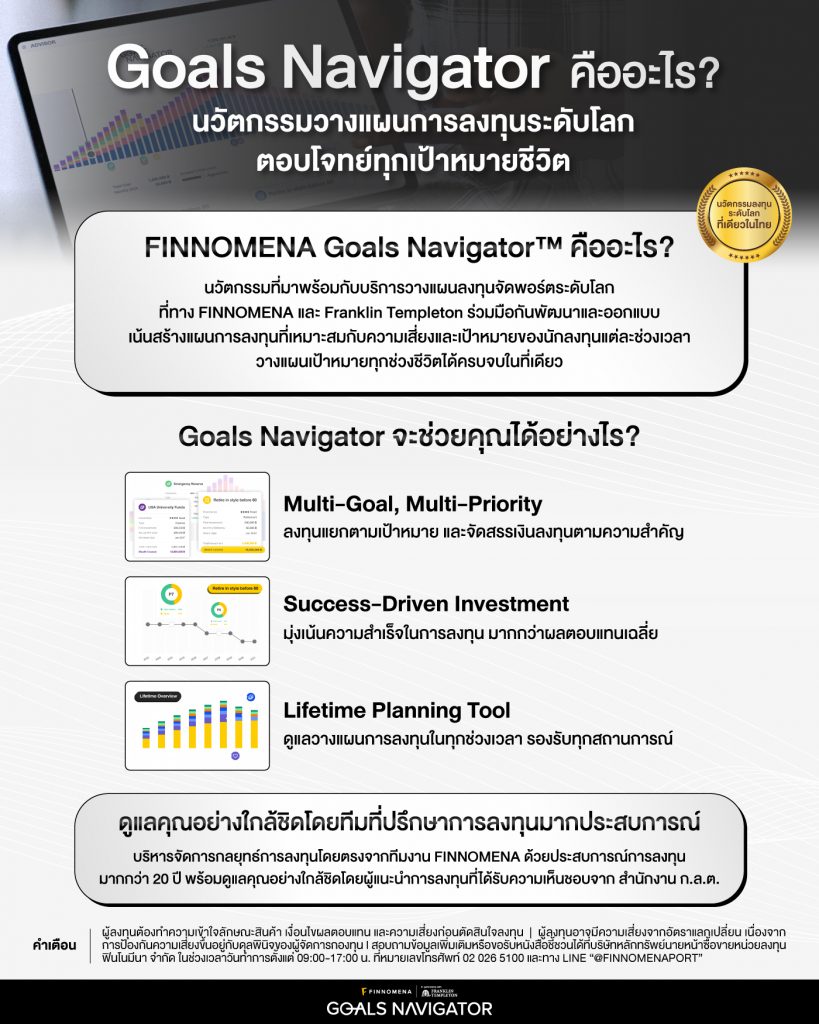 Goals Navigator คืออะไร? นวัตกรรมวางแผนการลงทุนระดับโลก ตอบโจทย์ทุกเป้าหมายชีวิต - FINNOMENA