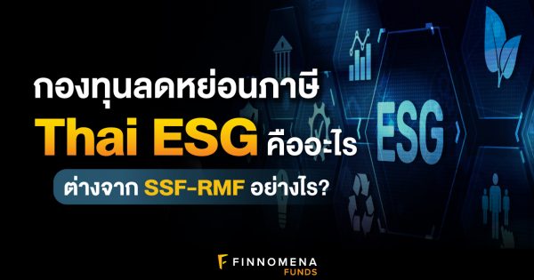 กองทุน Thai ESG คืออะไร? ลดหย่อนภาษีแบบใหม่ เทียบกับ SSF RMF ต่างกันอย่างไร - Finnomena