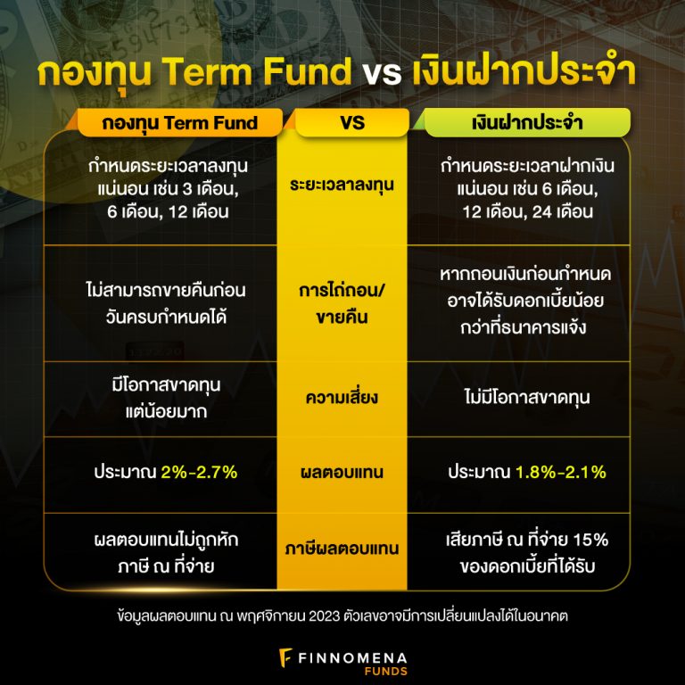 กองทุน Term Fund คืออะไร? ทางเลือกอีกสไตล์ของคนไม่ชอบเสี่ยง - Finnomena