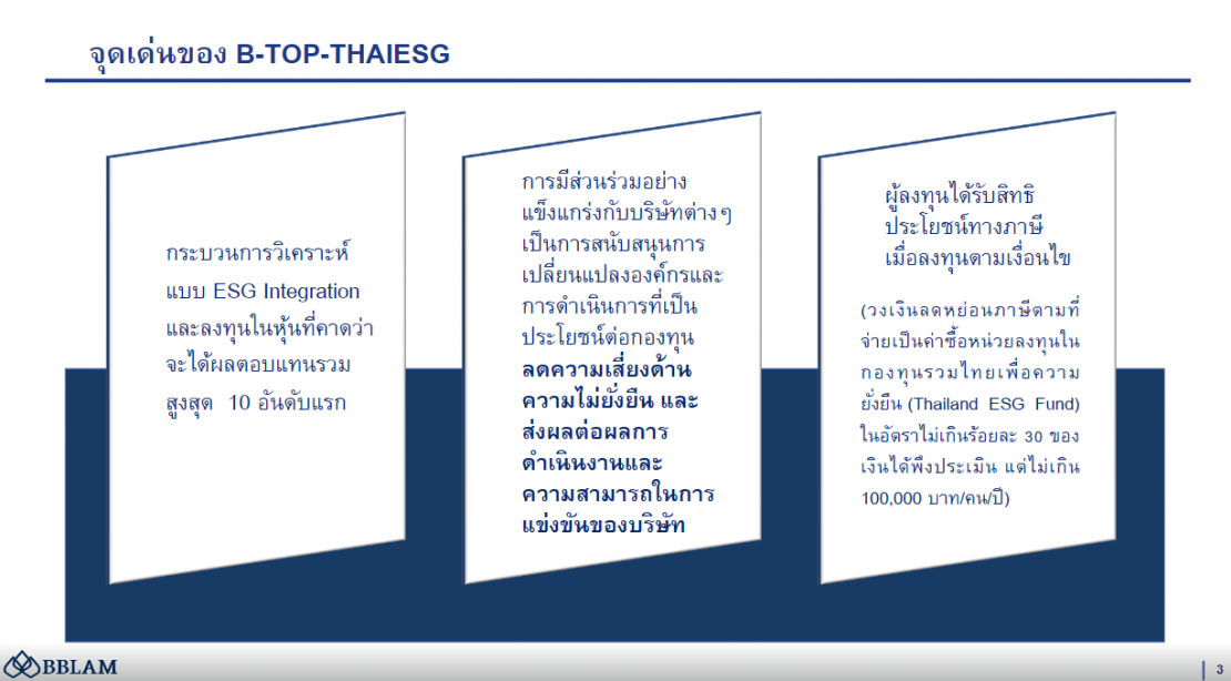 รีวิว กองทุน B-TOP-THAIESG: กองทุน Thai ESG ที่รวม 10 ดาวเด่น ด้านความยั่งยืน ของตลาดหุ้นไทย ...