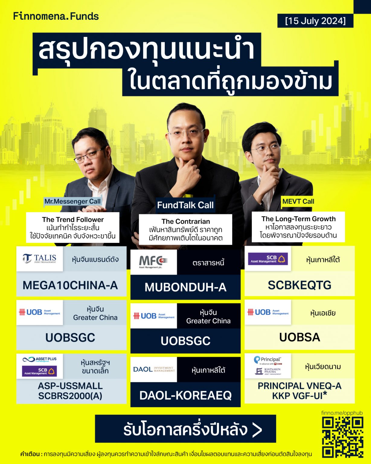 สรุปกองทุนแนะนำ: รับโอกาสในตลาดที่ถูกมองข้าม [อัปเดต 15 ก.ค. 2024] - Finnomena