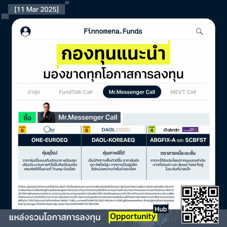 สรุปกองทุนแนะนำ: ทรัมป์ป่วนโลก โยกหาโอกาสที่ไหนดี !? [อัปเดต 11 มี.ค. 2025] - Finnomena